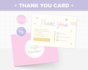 Email Signature Template Editable in Canva, Pastel Rainbow Colors ...