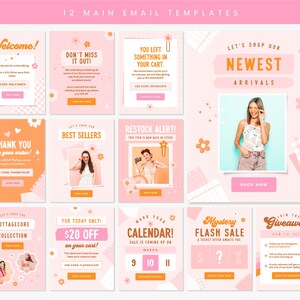 Newsletter Design Editable in Canva Pink Peach Orange Aesthetic ...