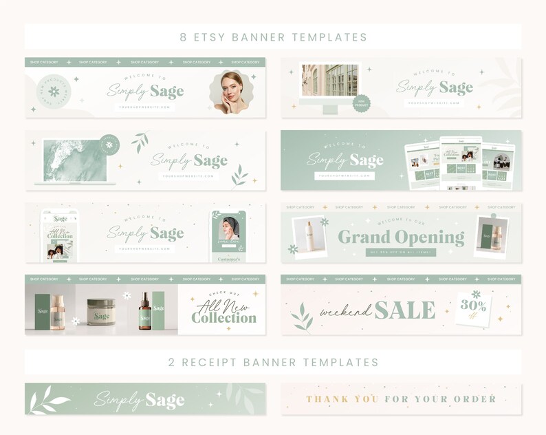 Etsy Shop Bundle Banner Templates Listing Photos and - Etsy