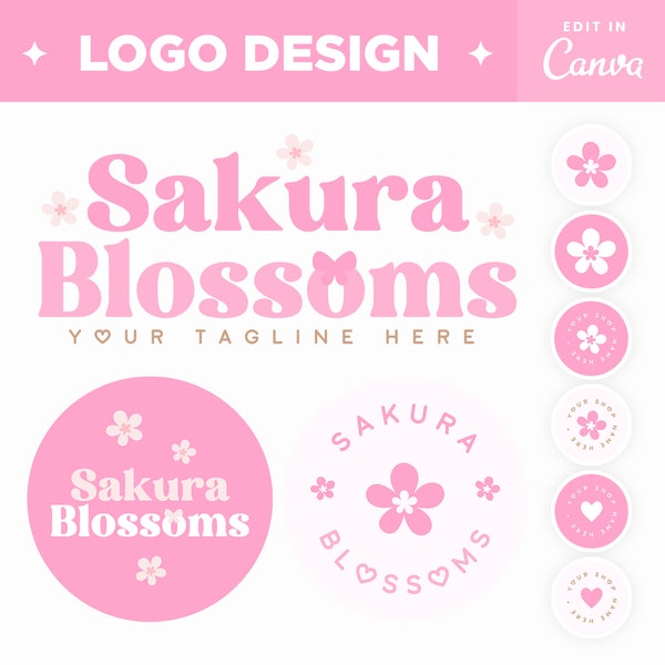 Sakura Logo Design - Etsy UK