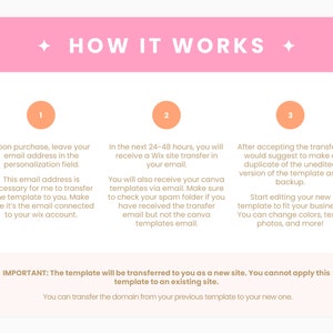 Wix Template in Peach Pink Orange Colors - Cute Wix Website Theme ...