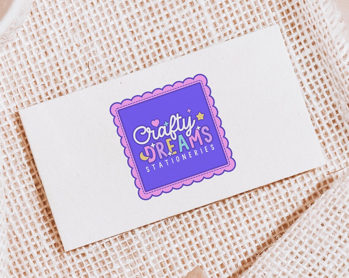 Editable Logo in Purple Pink Blue Bright Colors Logo Design ...