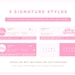 Email Signature Template Editable in Canva, Pink Sakura Cherry Blossoms ...