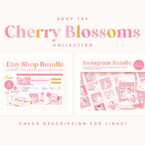Pink Shopify Theme, Shopify 2.0, Editable Canva Banners, Cherry ...