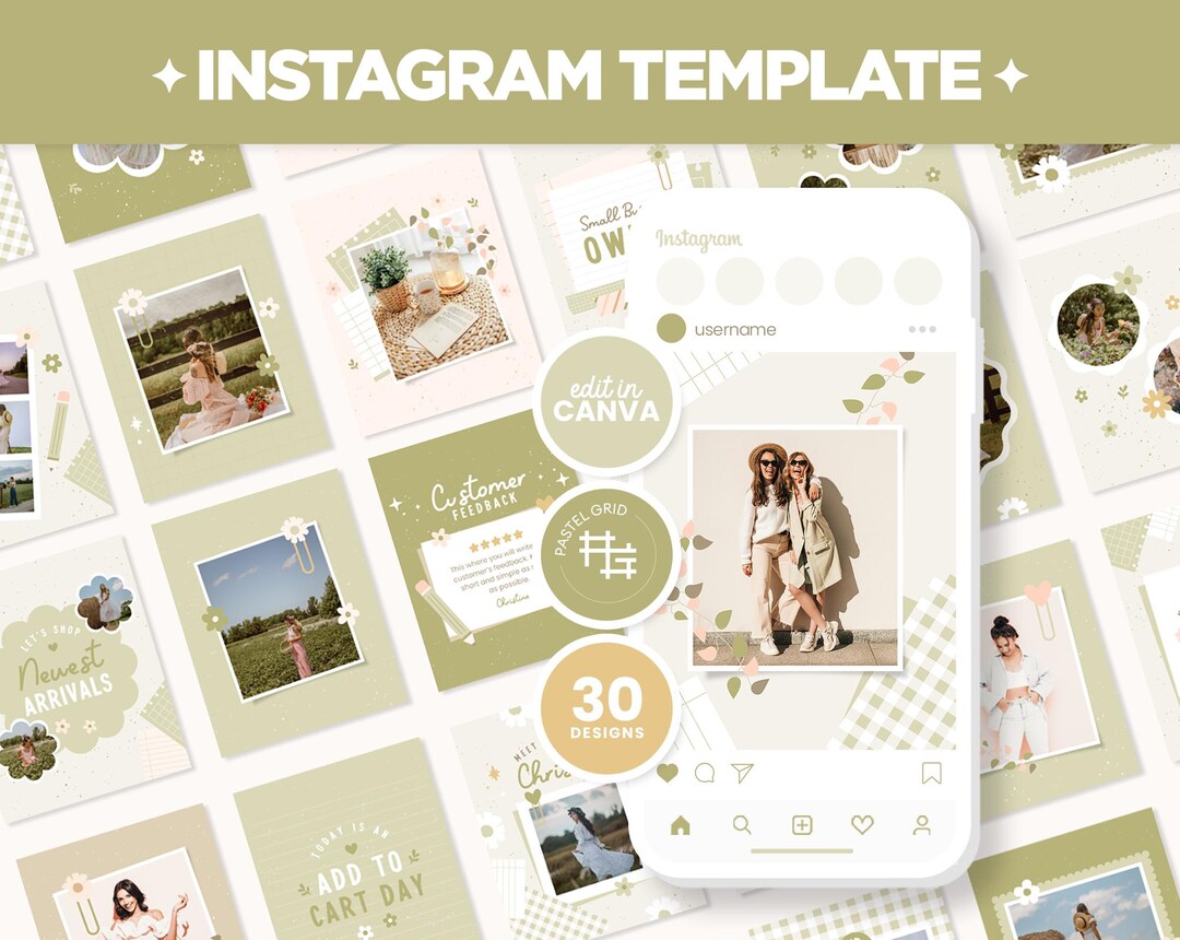 Instagram Posts Template Bundle in Square, Portrait, Stories in ...