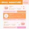 Email Signature Template Editable in Canva, Holiday Christmas Pink ...