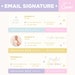 Email Signature Template Editable in Canva Pastel Rainbow - Etsy