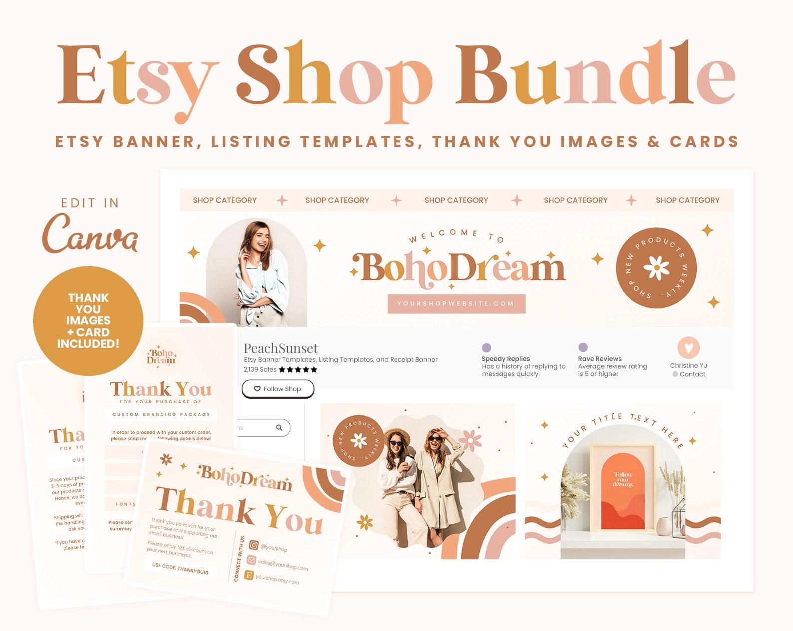 Etsy Shop Bundle Banner Templates Listing Photos and - Etsy