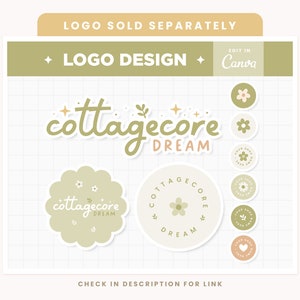 Branding Kit Cottagecore Canva Templates Editable and Customizable ...