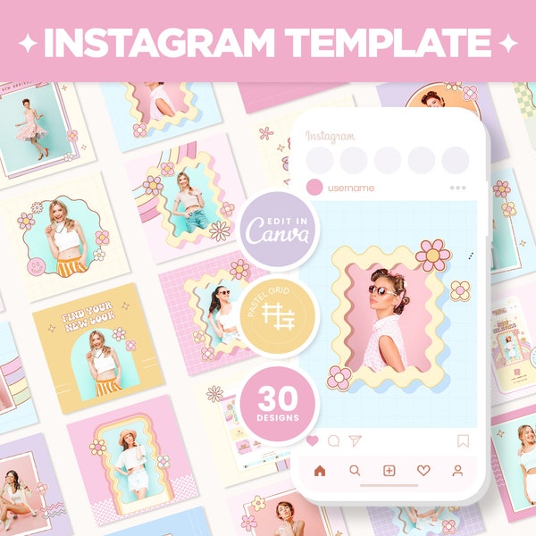 Pastel Instagram Template - Etsy