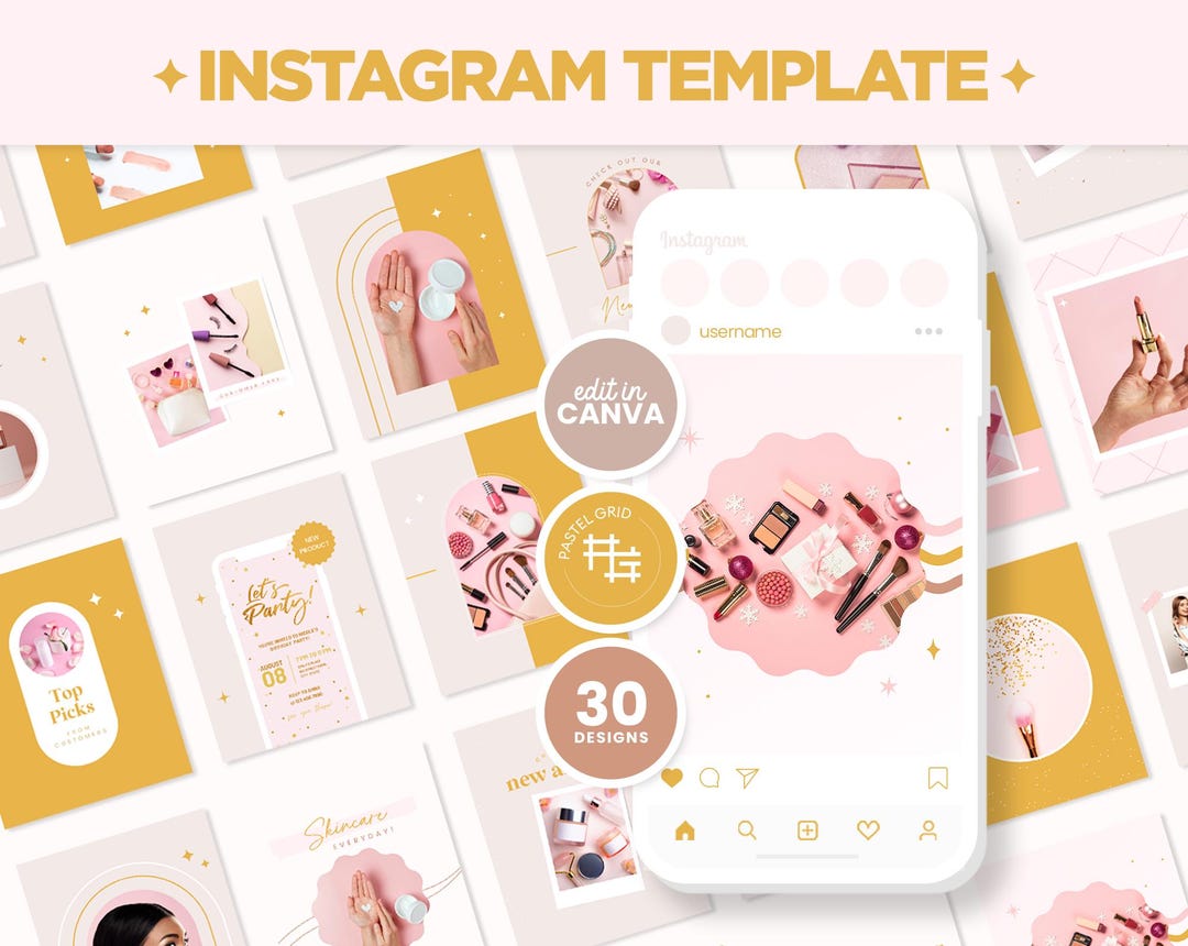 Instagram Posts Template Bundle in Square, Portrait, and Stories in ...
