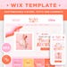 Wix Template in Peach Pink Orange Colors Cute Wix Website Theme ...