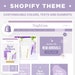 Purple Shopify Theme, Shopify 2.0, Editable Canva Banners, Boutique ...
