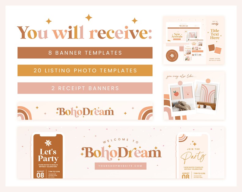 Etsy Shop Bundle Banner Templates Listing Photos and - Etsy