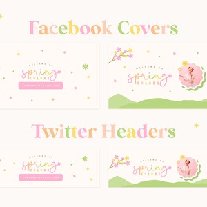 Branding Kit Spring Colorful Pastel Brand Canva Template - Etsy