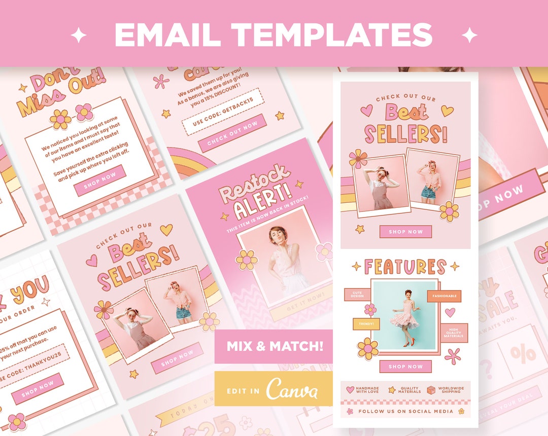 Email Templates Newsletter Design Editable in Canva Email Banners and ...