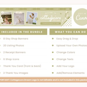 Etsy Shop Banner Templates, Cottagecore Sage Green Editable Etsy ...