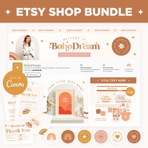 Etsy Shop Bundle Banner Templates, Listing Photos, and Receipt Banner ...