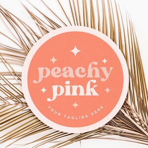 Editable Logo in Peach Pink Orange Colors Aesthetic Logo Design ...