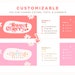 Business Card Template Editable in Canva, Red Pink Cherry Bright Colors ...