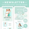 Newsletter Design Editable in Canva Pink Peach Orange Aesthetic ...