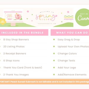Etsy Shop Banner Templates, Spring Colorful Pastel Etsy Branding Kit ...