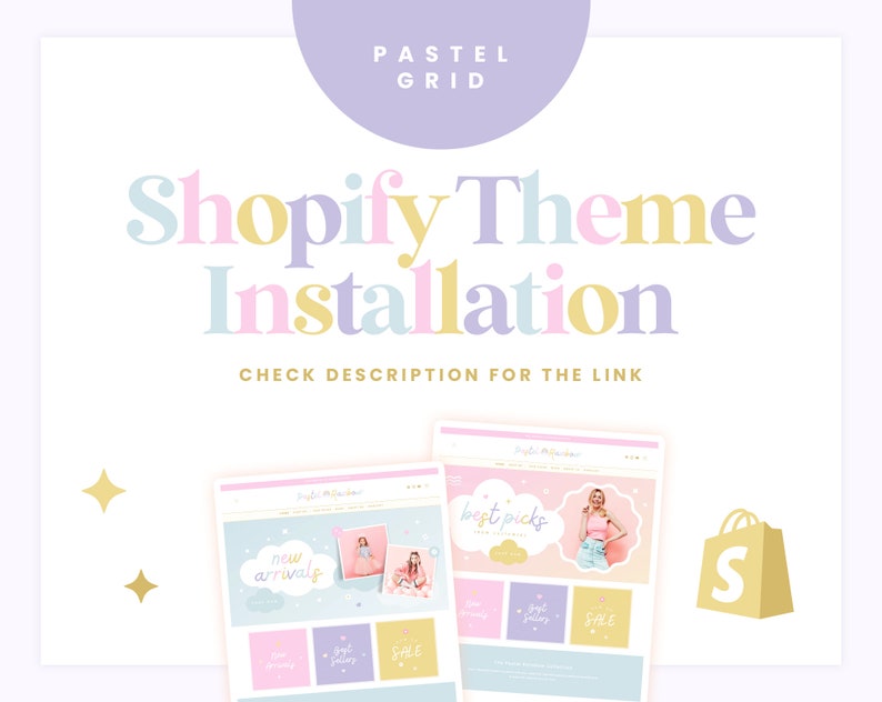 Shopify Theme Pastel Rainbow Customizable Colors Shopify - Etsy
