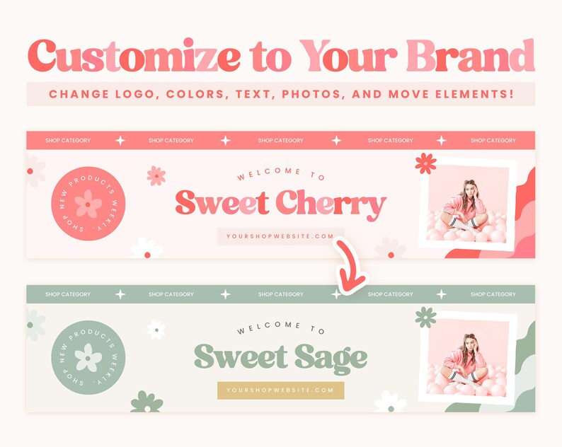 Etsy Shop Bundle Banner Templates Listing Photos and - Etsy