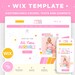 Wix Template in Peach Pink Orange Colors - Cute Wix Website Theme ...