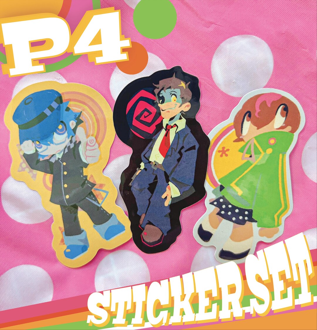 P4 Naoto Chie Adachi 3in Stickers Persona - Etsy