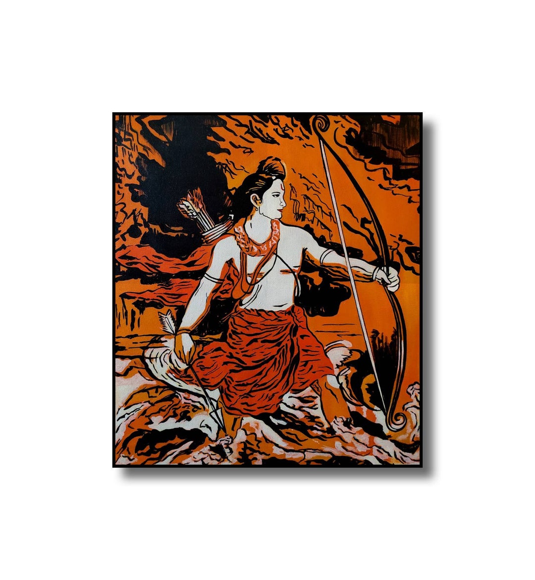 Lord Ram, Shri Ram Painting, Pop Art, God Rama, Ram Darbar, Rama Canvas ...