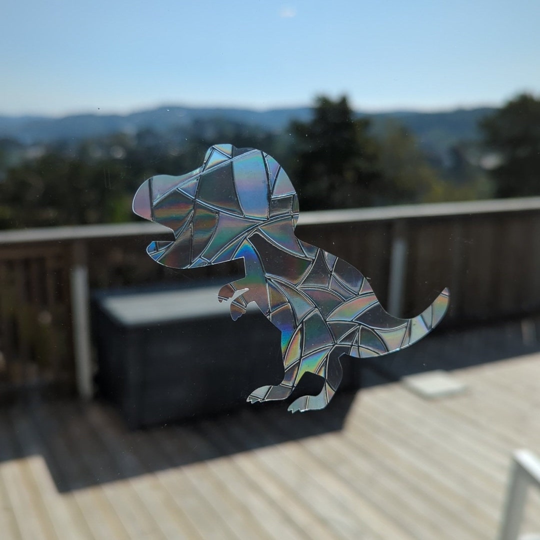 Tyrannosaurus Rex Dinosaur Rainbow Suncatcher, T-rex Window Sticker ...