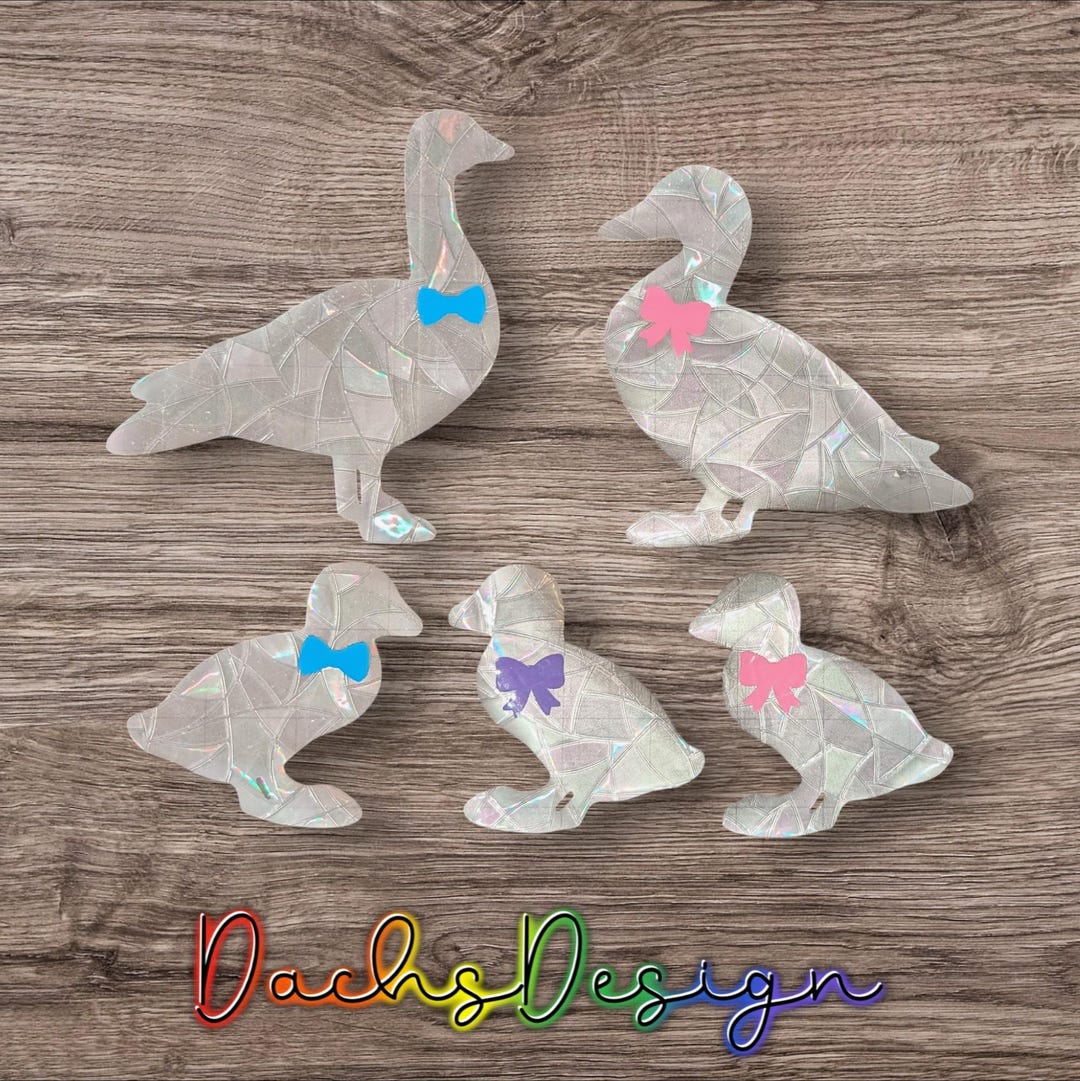 Goose Family Suncatcher, Window Sticker, Rainbow Suncatcher, Family ...