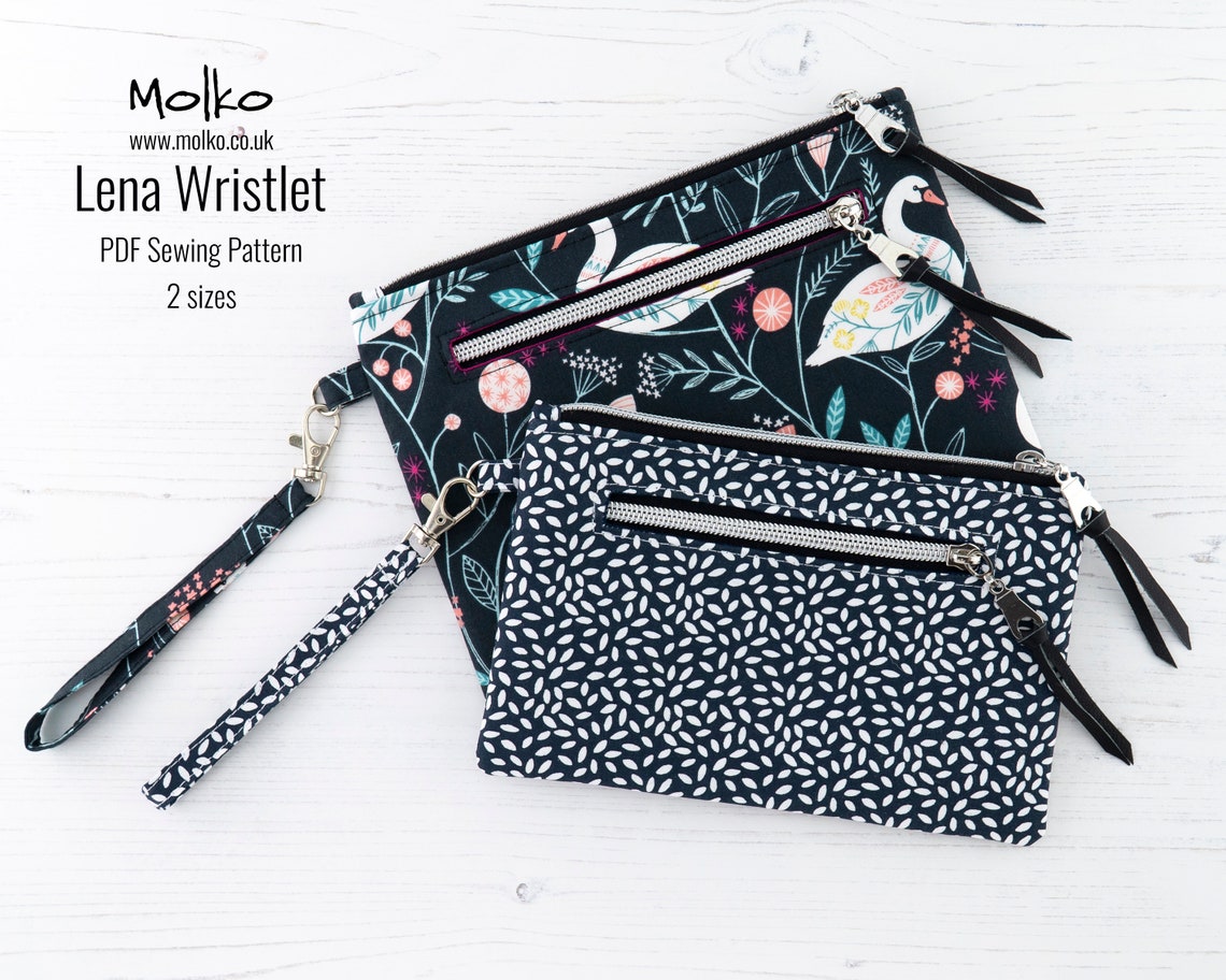 Lena Wristlet PDF Sewing Pattern / Sewing Tutorial / Zipper - Etsy