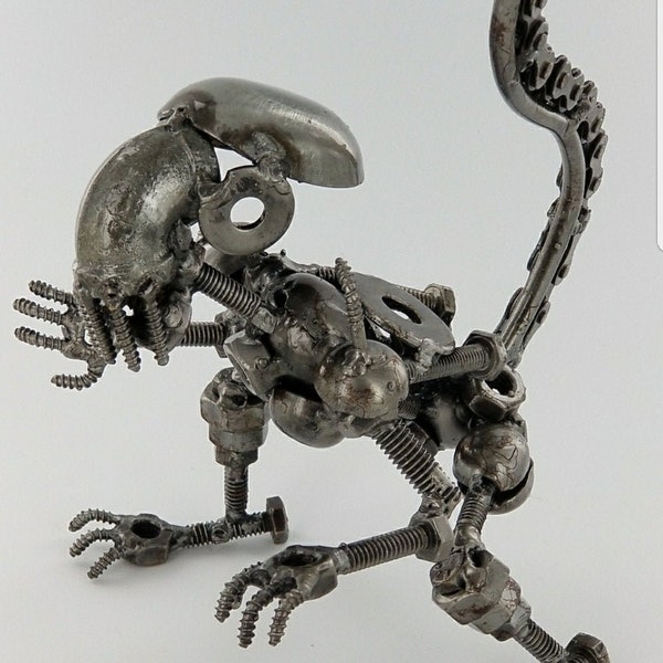 Scrap Metal Alien Sculpture - Etsy