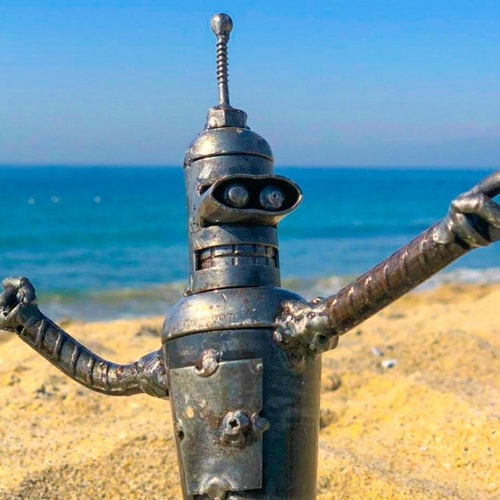Recycled Bender Futurama Cartoon Inspired Handmade Metal Art - Etsy