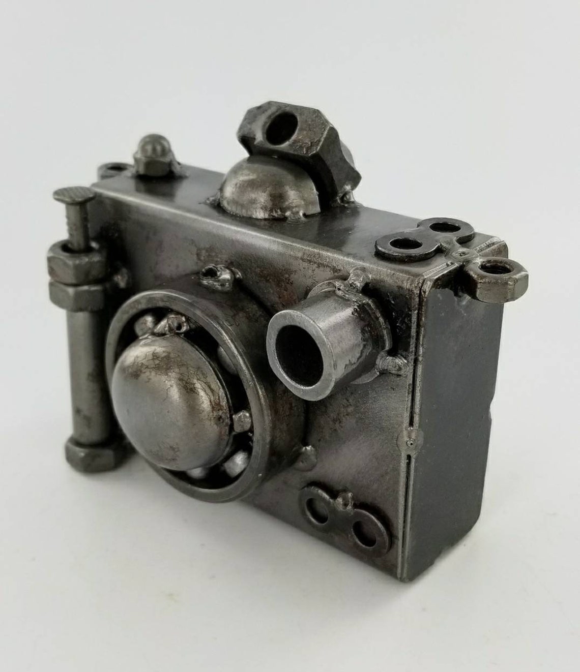 CAMERA Steel Statue Recycled Metalhandmade Recycled Metal Art - Etsy