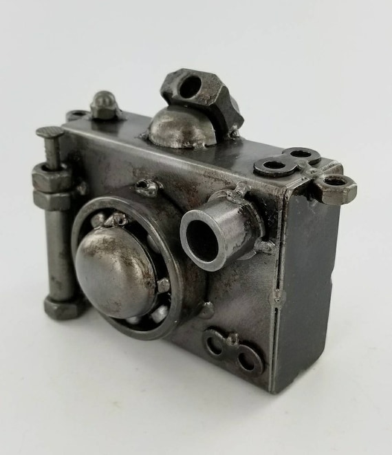 CAMERA Steel Statue Recycled Metalhandmade Recycled Metal Art | Etsy