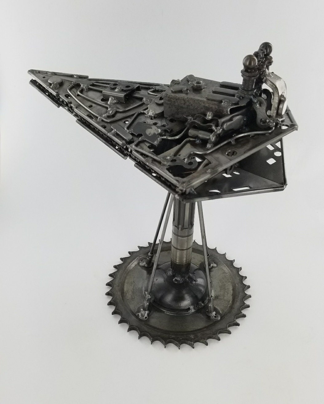 Star Destroyer,star Wars Inspired Handmade Recycled Metal Art Statue ...