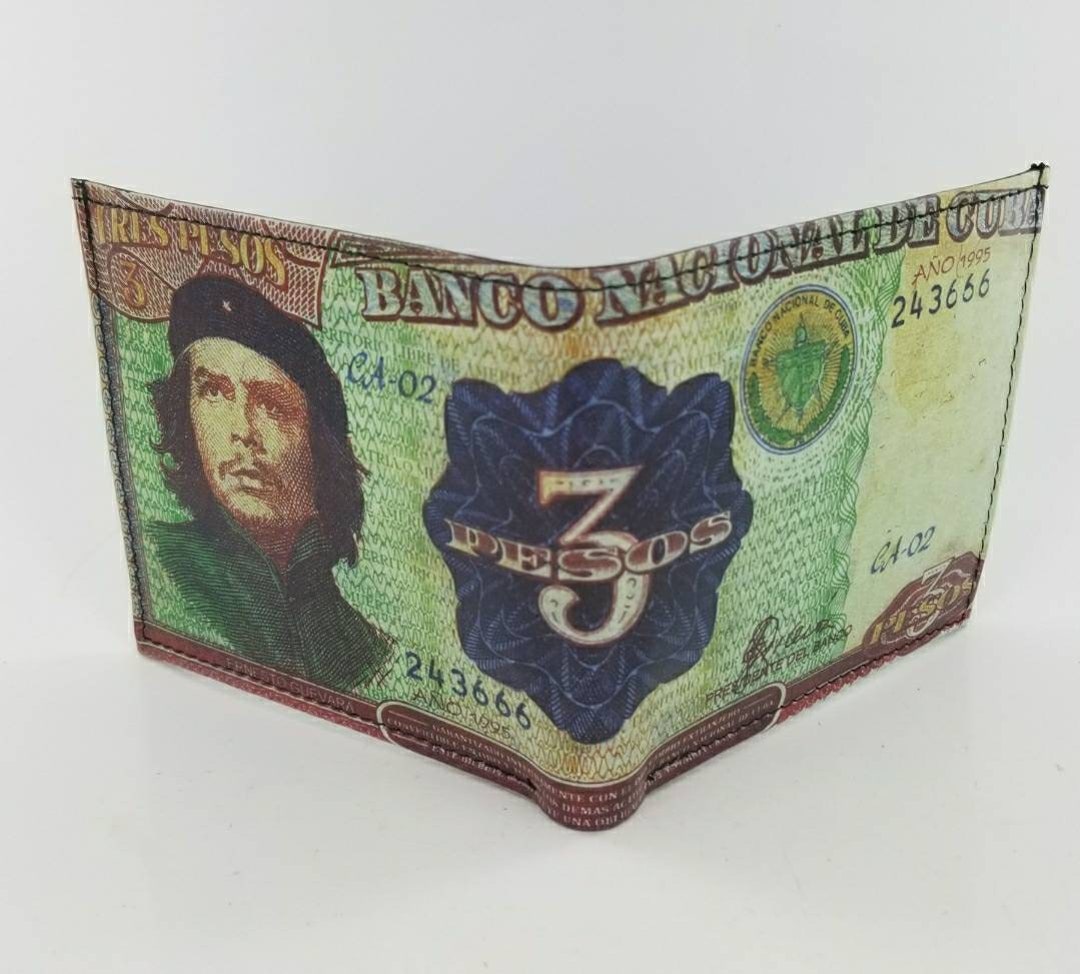 Che Guevara,tres Pesos,banknote Design Inspired Leather Bifold Money ...