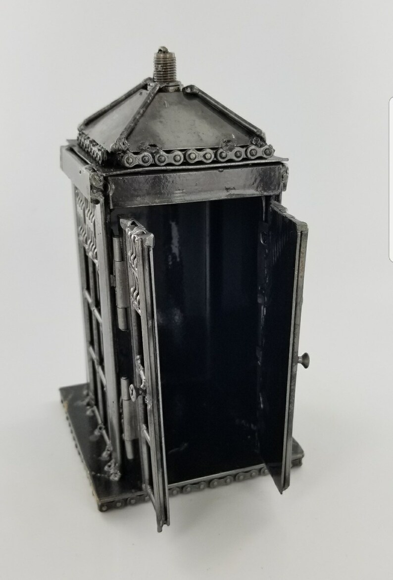 Tardis From Doctor Who Inspired Handmade Recycled Metal Statue,steel ...