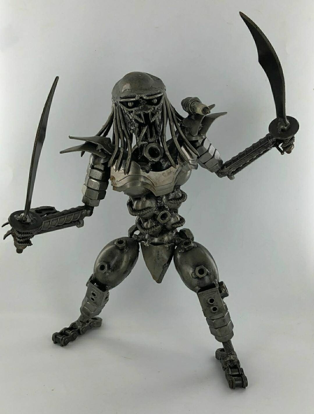 RECYCLED STEEL PREDATOR Handmade Metal Art Statue,scrap Sculpture,13 ...