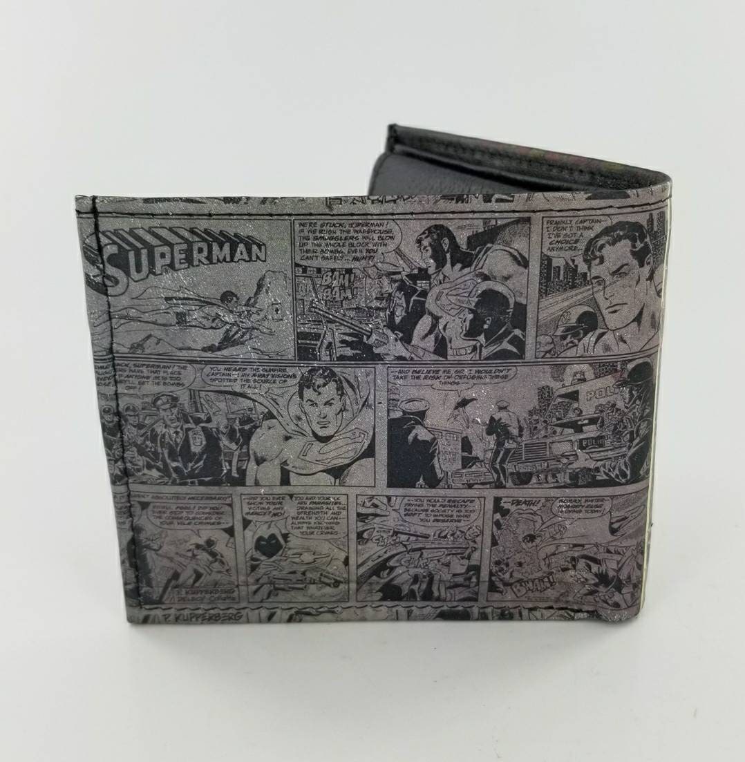 Superhero Leather Bifold Walletgenuine Handmadecomic Book | Etsy