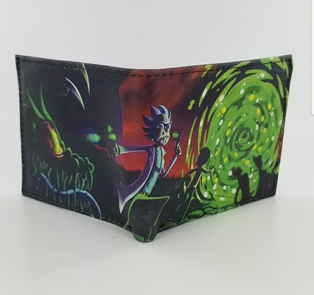 Handmade Cartoon Inspired Bifold Leather Wallet, Worm Hole Design.fully ...