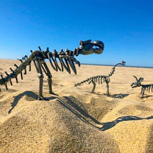 Recycled Metal T Rex Art Statue,handwelded Steel Scrap Sculpture ...