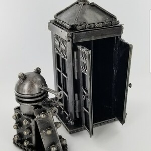 Tardis From Doctor Who Inspired Handmade Recycled Metal Statue,steel ...