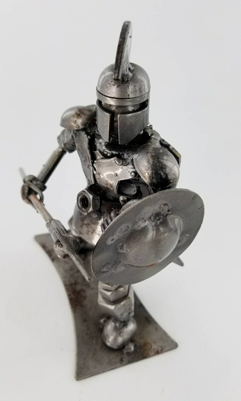 Spartan Warrior Inspired Handmade Recycled Metal Art Statue,scrap ...