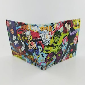 Superhero Leather Bifold Wallet,genuine Handmade,pop Culture,complete ...