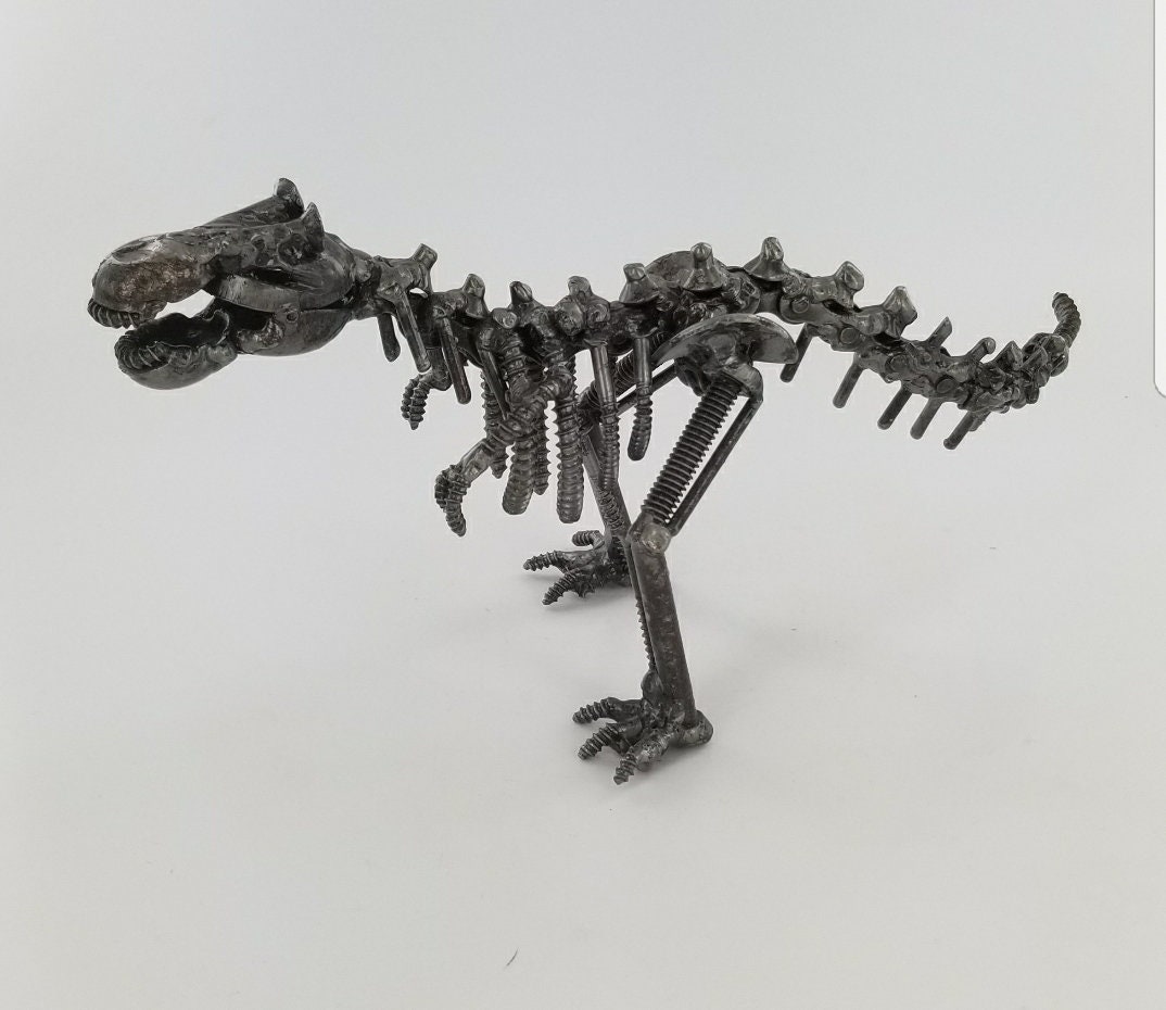 Recycled Metal T Rex Art Statuehandwelded Steel Scrap - Etsy