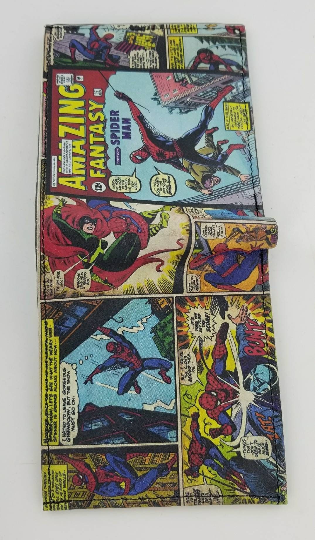 Superhero Leather Bifold Walletgenuine Handmadecomic Book - Etsy